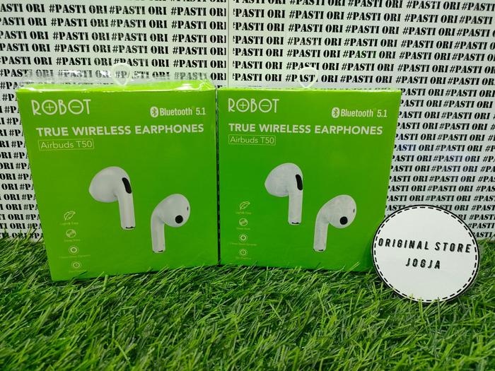 Jual Robot T50 TWS Bluetooth Headset Airbuds Earphone Wireless Original ...