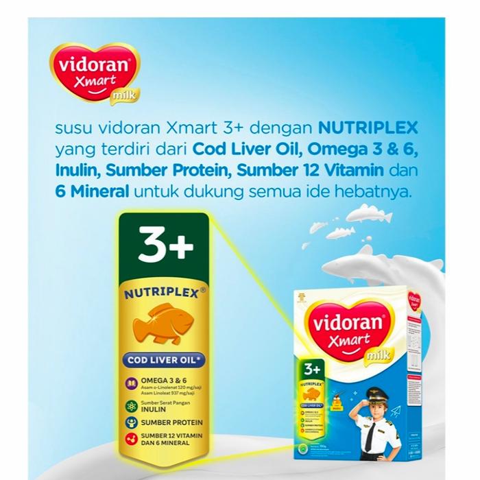 Jual Vidoran Xmart 3+ Susu Pertumbuhan Anak 3-5 Tahun Madu 350g Di ...