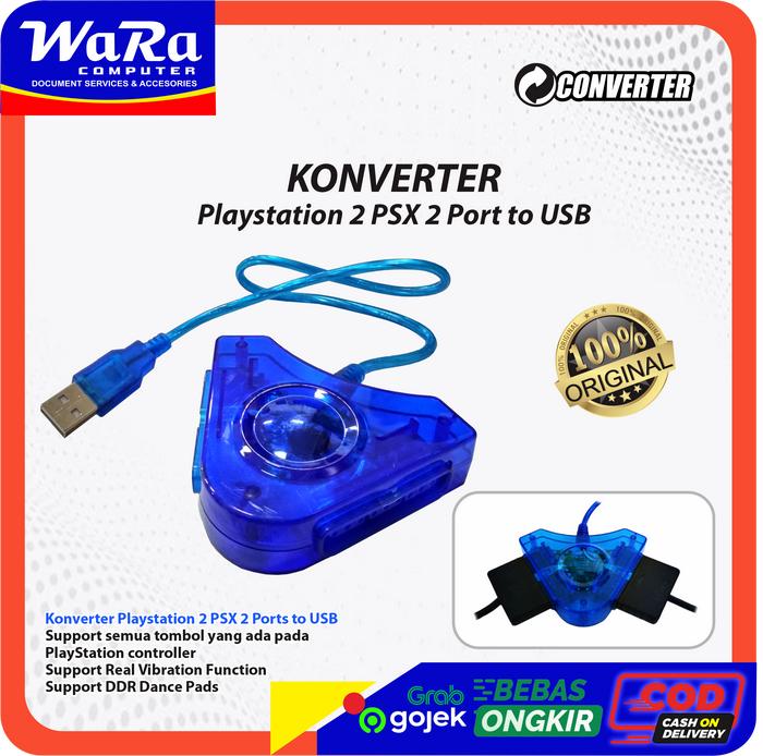 Jual Adapter Konverter Untuk PS1 PS2 PSX to PC USB Controller - Kab ...