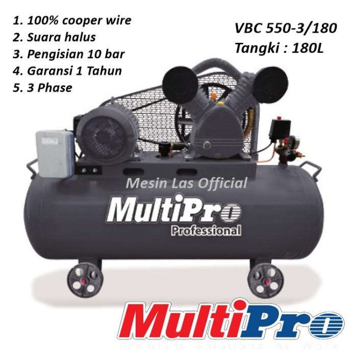 Jual Kompresor 5.5 HP MultiPro VBC 550-3/180 Kompresor Udara 5.5HP ...