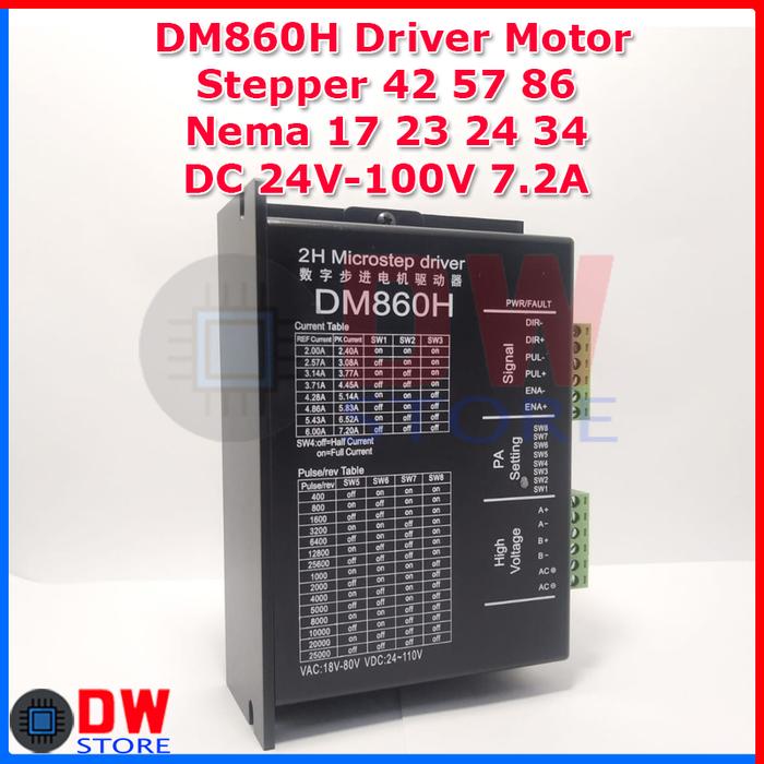 Jual Driver Motor Stepper 42 57 86 DM860H Nema 17 23 24 34 DM860 7.2A ...
