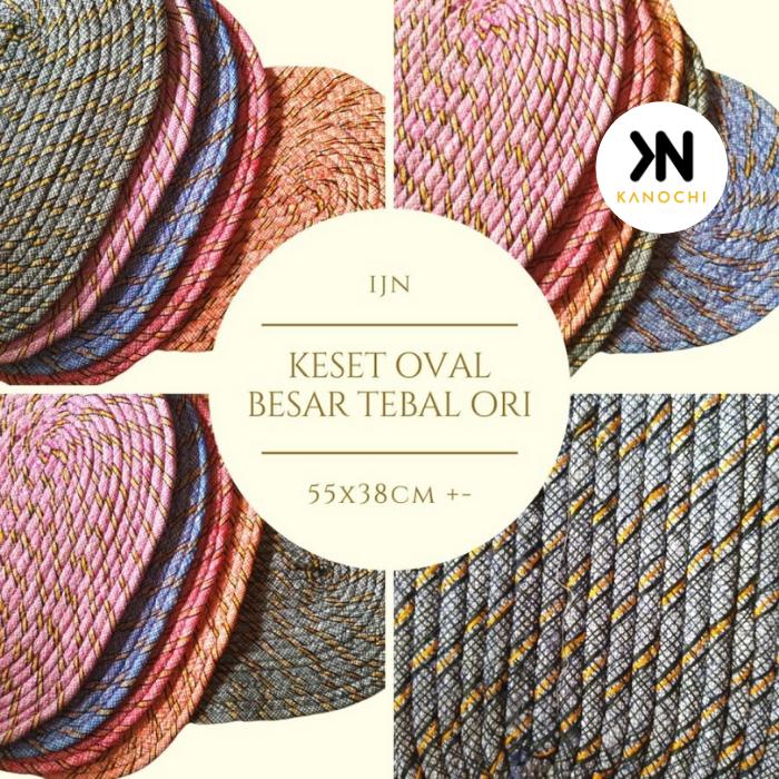 Jual KESET KAKI RAJUT TENUN SULAM ANYAMAN KAIN PERCA OVAL - Kota ...