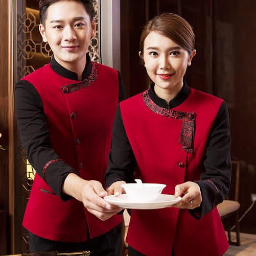 Jual kemeja shanghai wanita seragam resto waiters uniform uniform ...