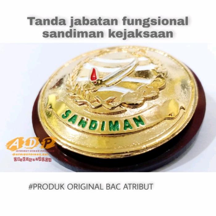 Jual Pin Lencana Tanda Jabatan Fungsional SANDIMAN KEJAKSAAN Exclusive ...
