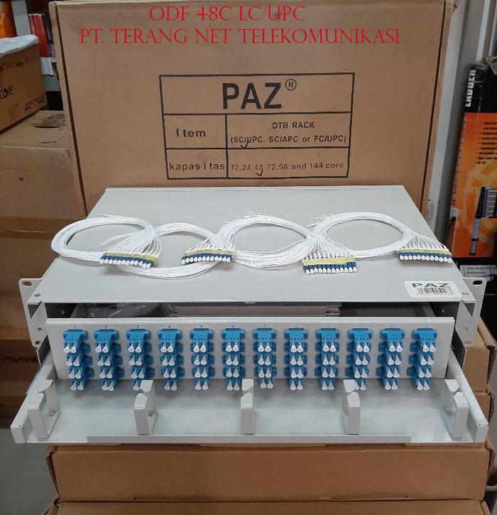 Jual PAZ OTB ODF RACK 48 CORE LC/UPC FULLSET SINGLE MODE FIBER OPTIK ...