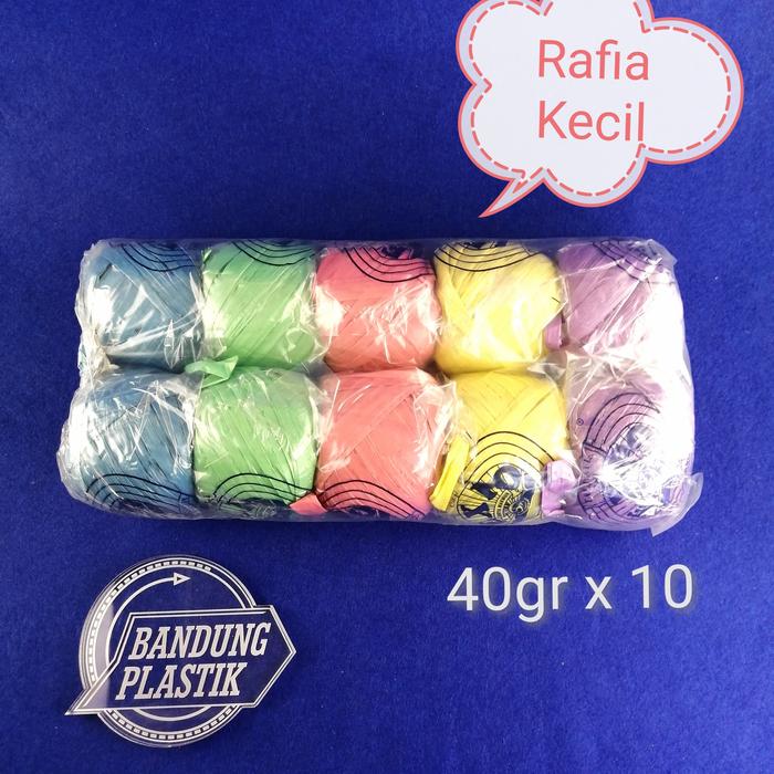 Jual Tali Rafia Kecil Warna Warni / Rapia Plastik Mini 40gr / 30m / Per ...