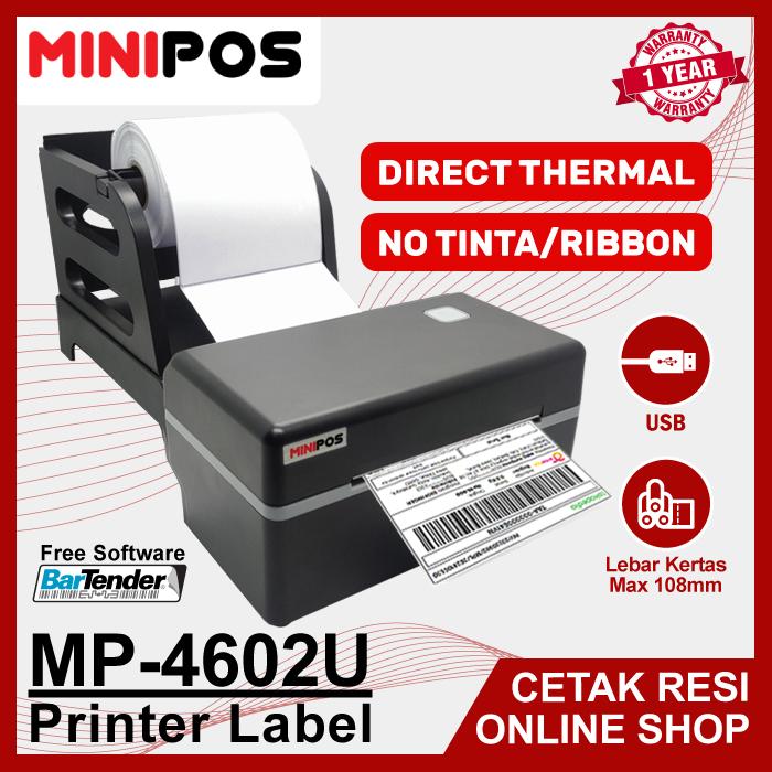 Promo Printer Label Resi MINIPOS MP-4602U 110mm, No Ribbon, Kabel USB ...