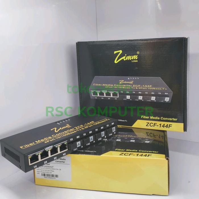 Jual MEDIA KONVERTER FIBER OPTIC ZIMMLINK ZCF-144F 10/100Mbps - Kab. Klaten - RSC KOMPUTER ...