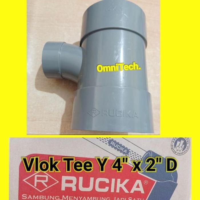 Jual Vlok Tee Y PVC Rucika 4x2 D 4" x 2" - Jakarta Barat - CV ALVARO ...
