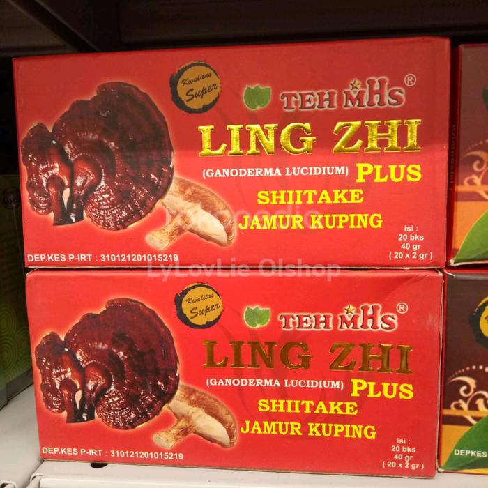 Jual teh mhs ling zhe plus shitake jamur kering 40gr 20s ganoderma ...
