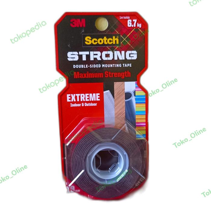 Jual 3M Double Tape - Scotch Strong Extreme Indoor Outdoor 414-S19 - 6.7kg - Kota Tangerang ...