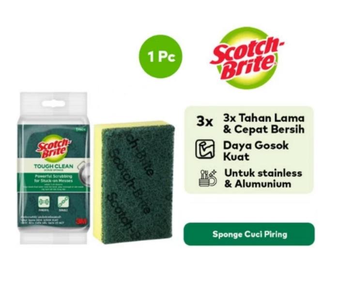 Jual 3M Scotch-Brite Sabut Spons Cuci Piring Daya Gosok Kuat Standar ...