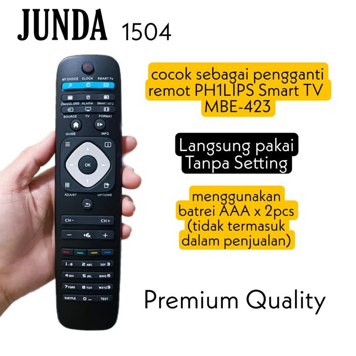 Jual REMOTE PENGGANTI SMART TV LED PHILIPS MBE-423 BAHAN PREMIUM 1504 ...