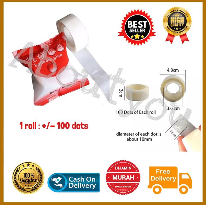 Jual Lem BALON Perekat Balon Glue Solatip Solasi Balon Double tape ...