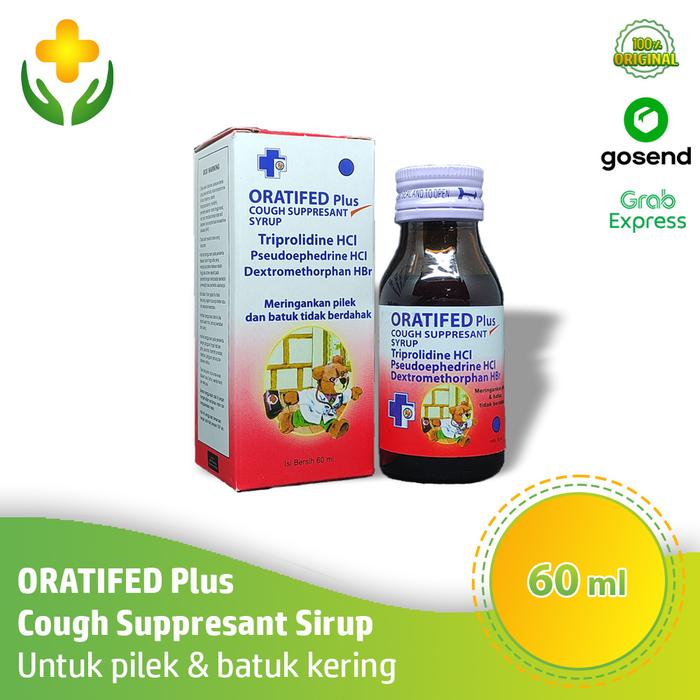 Jual Oratifed Plus Merah Sirup 60 ml Batuk Tidak Berdahak dan Pilek ...