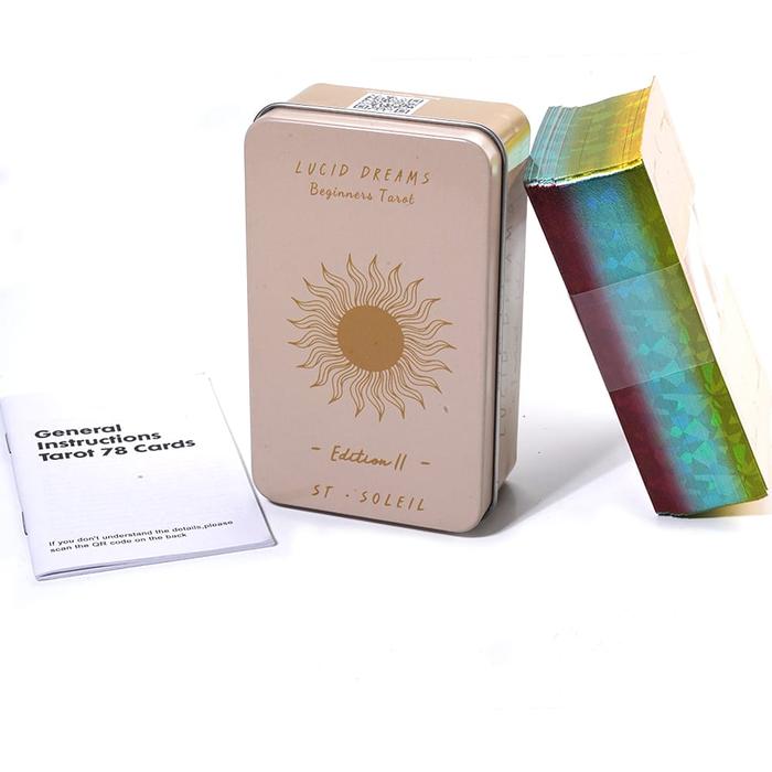 Jual Lucid Dreams Beginners Tarot dengan Kotak Kaleng pinggiran Rainbow ...