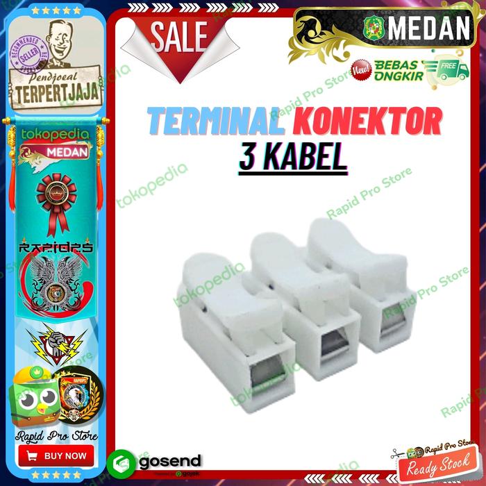Jual Terminal Konektor Kabel Listrik 3 Jalur Quick Connect - Kota Medan ...