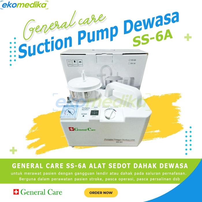 Jual Suction Pump General Care SS-6A Portable Alat Sedok Dahak - Dewasa ...