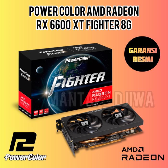 Jual PowerColor AMD Radeon RX 6600 XT / 6600XT 8G Fighter - New Resmi ...