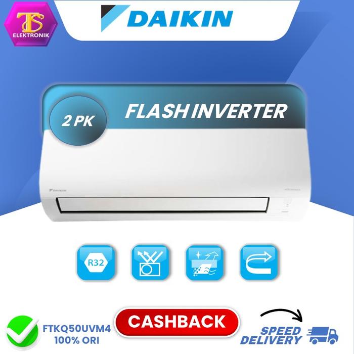 Jual AC DAIKIN FTKQ50UVM4 SPLIT 2 PK FLASH INVERTER THAILAND WATT LOW ...