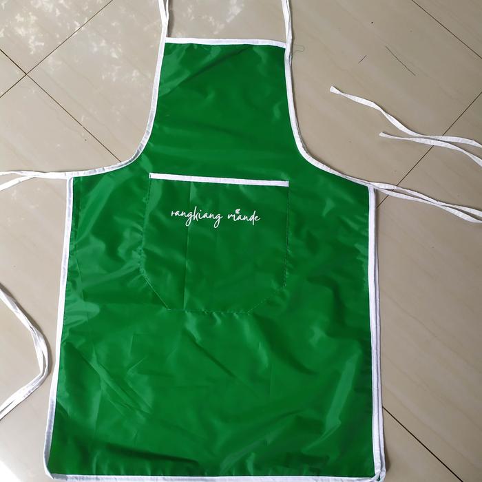 Jual CELEMEK APRON DEWASA COSTUM LOGO SABLON MURAH - Kab. Bandung ...