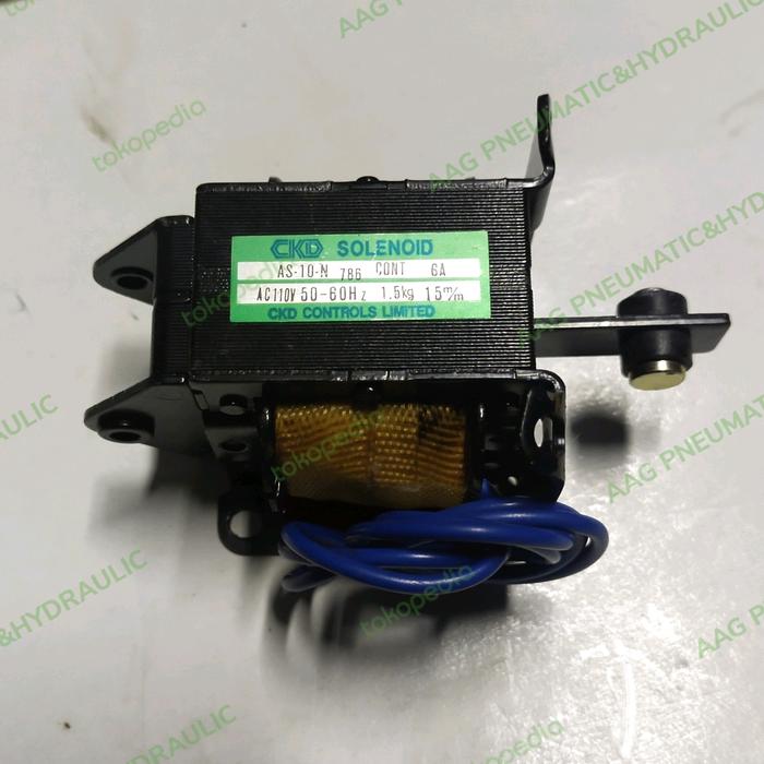 Jual SOLENOID VALVE TARIK CKD AS-10-N 786 CONT 6A AC110V 1.5KG ...