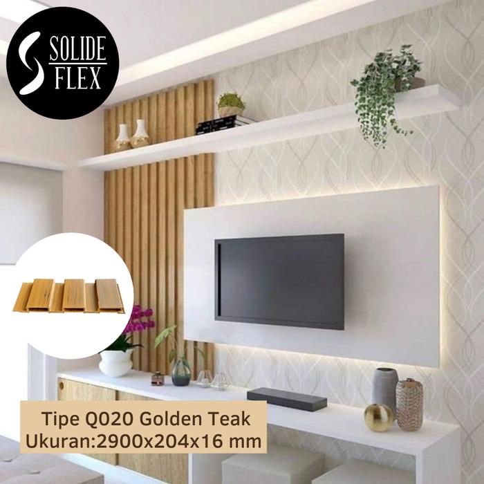 Jual WPC Fluted Panel Dinding Motif Kayu Walboard Indoor P=2.9 m, L=20 ...