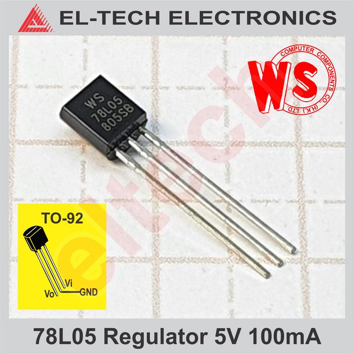 Jual 7805 78L05 L78L05 LM78L05 78L L78L LM78L 05 Voltage Regulator 5V ...