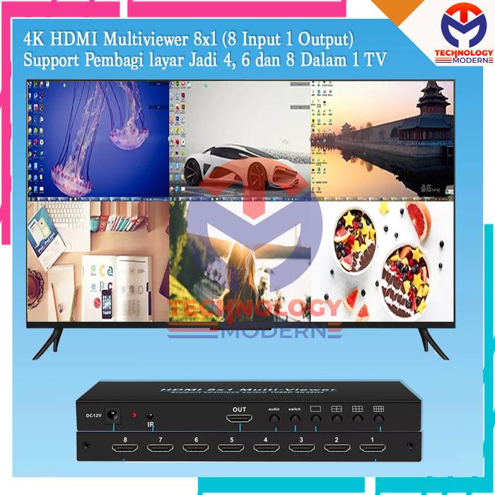 Jual HDMI Multiviewer 6x1 (6 Input 1 Output) Seamless Switch Support 4K - Jakarta Pusat ...