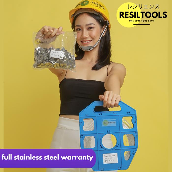 Promo PAKET Plat Strapping Stainless dan Klem 19 mm Tali Straps ...