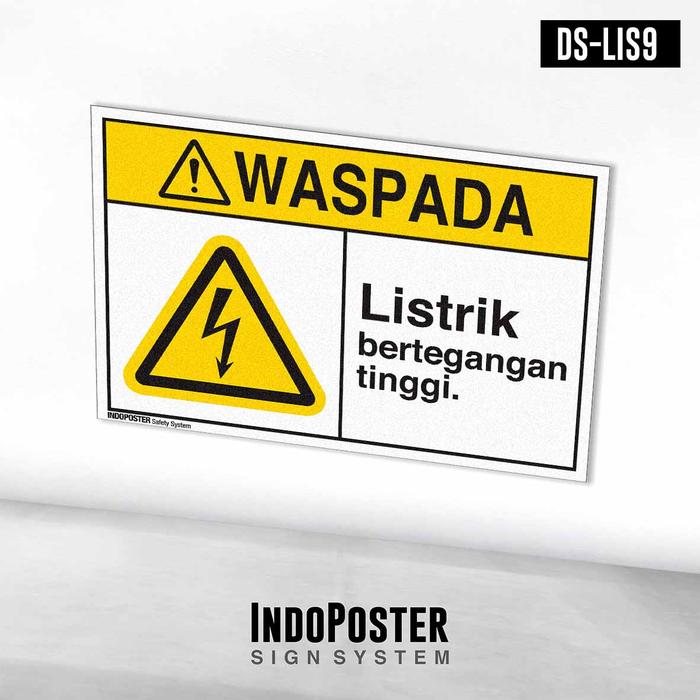 Jual Stiker safety sign ANSI waspada listrik tegangan tinggi - Kab ...