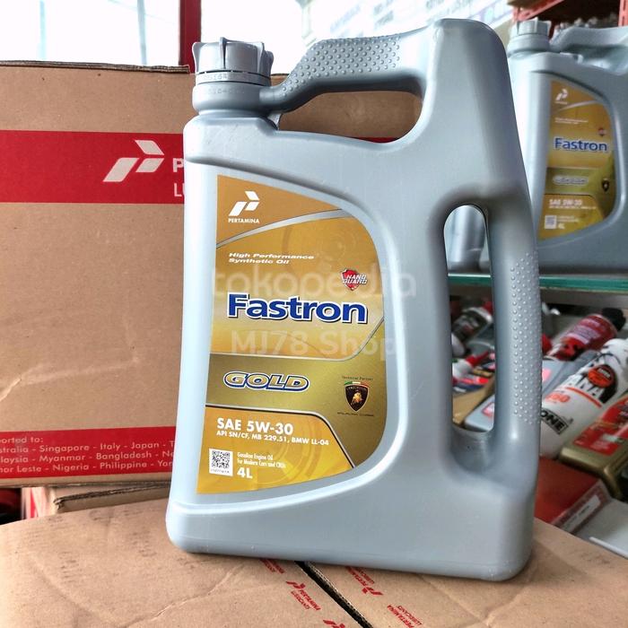 Jual Oli Mesin Mobil Pertamina Fastron Gold Synthetic Oli SAE 5W-30 4 ...