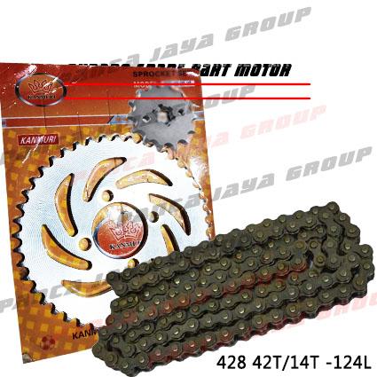 Jual GEAR SET PAKET DEPAN BELAKANG 42 14 RANTAI KAWASAKI W175 W-175 ...