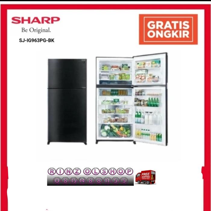 Promo KULKAS SHARP SJ-IG963PG BK INVERTER 2 PINTU PLASMA ION ...