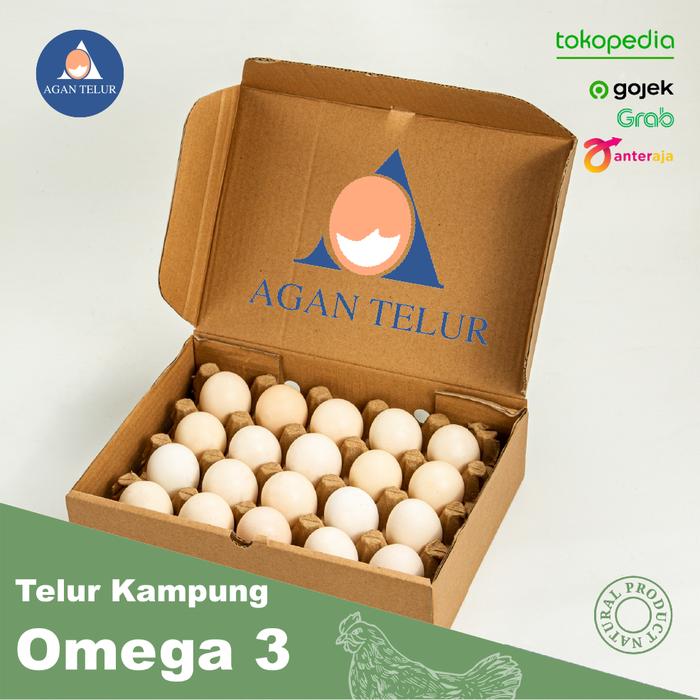 Jual Telur Ayam Kampung Omega Super (Merah/orange) 20 Butir/ Box Agan ...