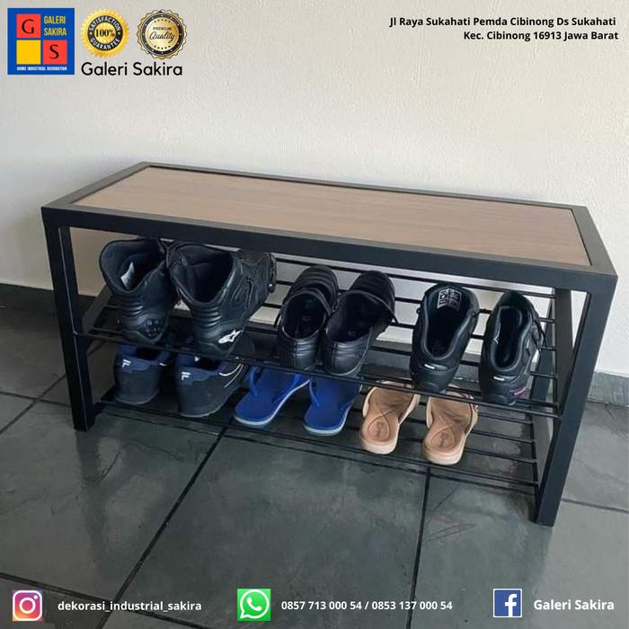 Jual RAK SEPATU INDUSTRIAL/ RAK SEPATU/ BANGKU/ SHOE BENCH RACK - TIPE ...