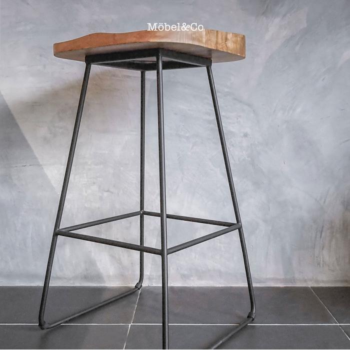 Jual Kursi Tinggi Bar Restoran Jati Cafe High Chair Teak Modern ...
