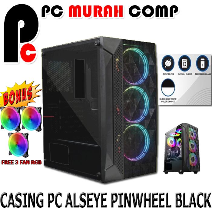 Jual CASING CPU GAMING PINWHEEL BLACK - Kota Bekasi - Pc Murah Comp ...
