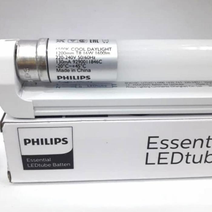 Jual Tl led philips 16w + kap philips 1200mm set lampu t8 ledtube ...