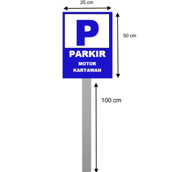 Jual diambil rambu parkir tulisan 1 muka tiang - Kota Surabaya ...