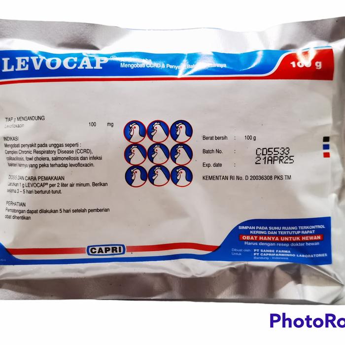 Jual Levocap 100 gr - Obat Hewan Ternak Unggas CRD kompleks pernapasan ...