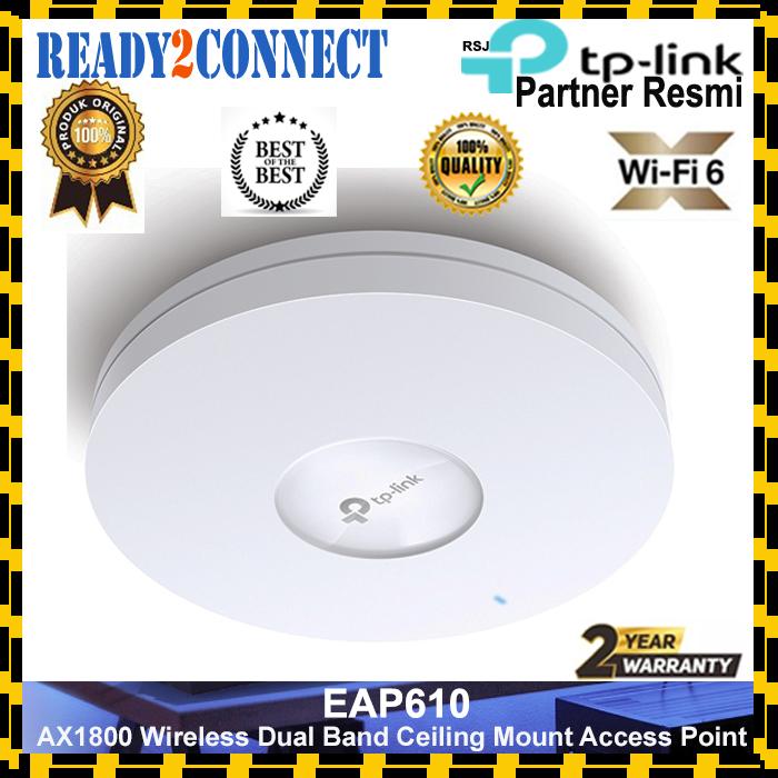 Jual TP-LINK EAP610 AX1800 Wireless Dual Band Ceiling Mount Access ...