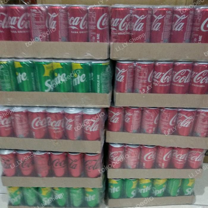 Jual coca cola sprite fanta coca cola zero aw kaleng 250 ml per dus isi ...
