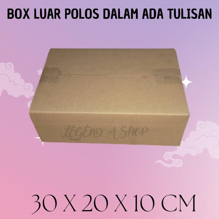 Jual kardus packing ukuran 30x20x10 cm. box luar polos dalam ada gambar ...