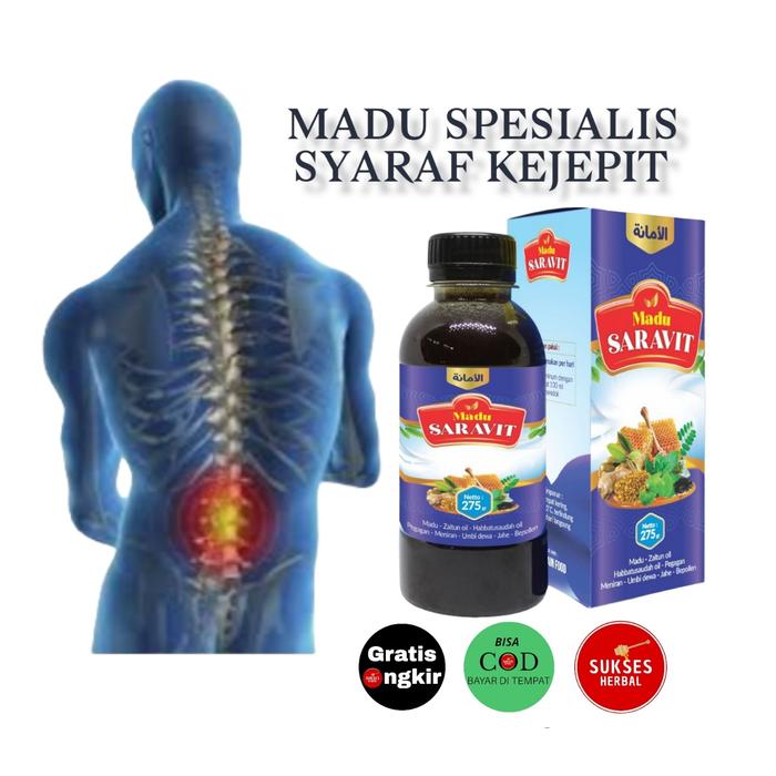 Jual Madu Saravit 275g Al amanah Obat Saraf Kejepit Nyeri Otot Dan ...