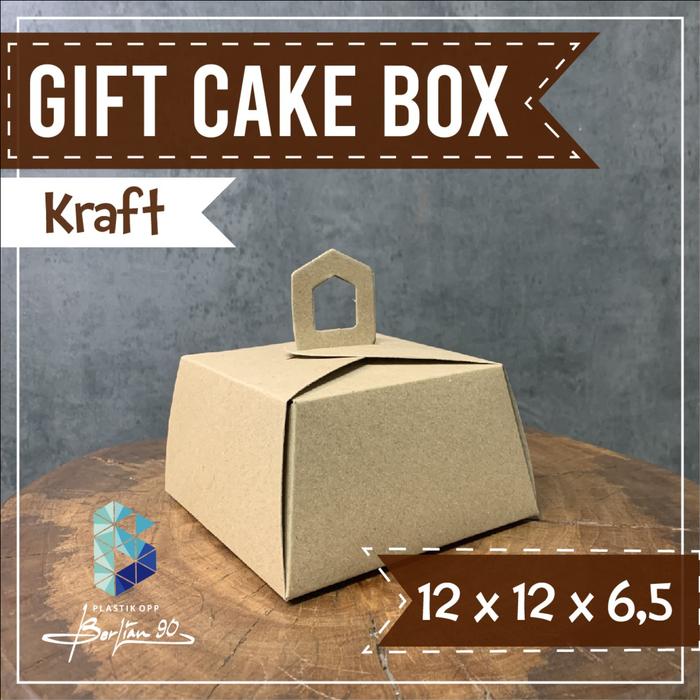 Promo gable box kraft box cake kraft box hampers paper holder kait ...