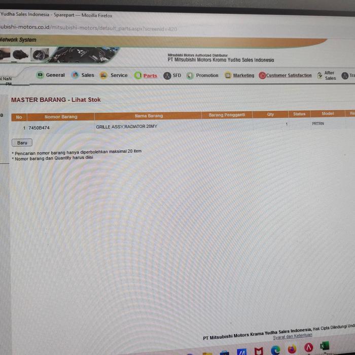 Jual GRILL GRILE RADIATOR DEPAN XPANDER FACELIFT 2020 ORIGINAL 7405B474 ...