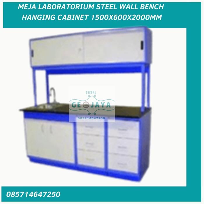 Jual Meja Laboratorium Steel Wall Bench Hanging Cabinet 1500x600x2000mm ...