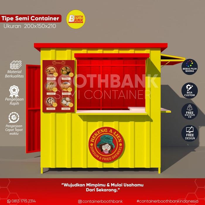 Jual Booth Semi Container Ukuran 200 x 150 Untuk Jualan Dimsum ...