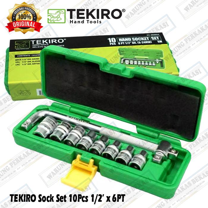 Jual Tekiro Sock Set 10Pc 1/2" X 6PT 8-24mm Kunci Sok Socket LENGKAP 10pcs - Kab. Bekasi ...